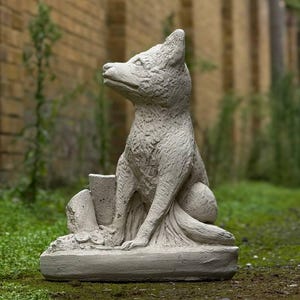 Outdoor Baby Fox Statue Concrete Fox Sculpture Stone Fox Figurine ...