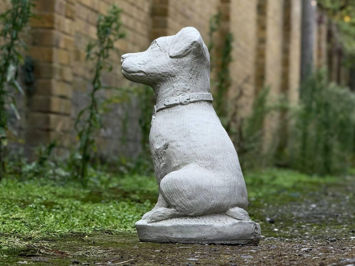 Stone Jack Russell Terrier Statue Concrete Dog Sculpture Loyal Pet ...