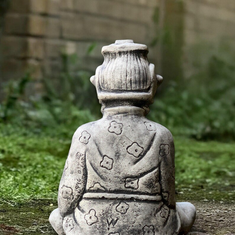Stone Chinese Woman Sculpture Concrete Woman Figurine Cement Asian ...