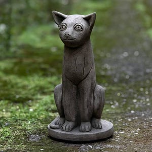 Concrete Egyptian Cat Statue Garden Decor Cat Figurine Handmade ...