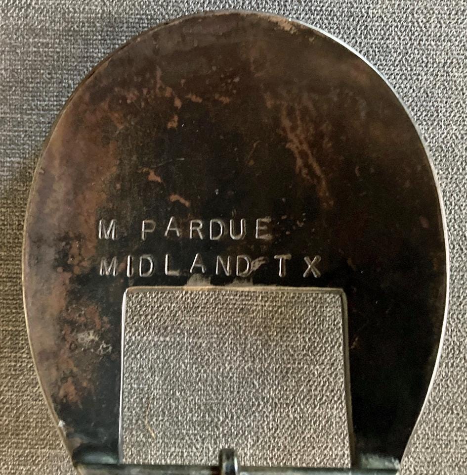 Mike Pardue Western Belt Buckle - Etsy