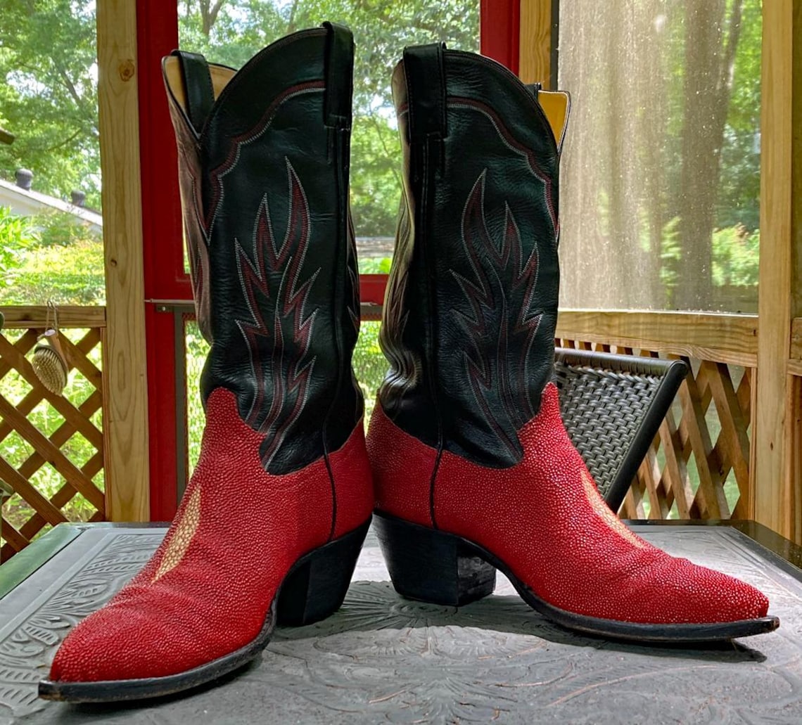 Killer Scarlet Red Stingray Cowboy Boots. Champion Attitude Boot ...