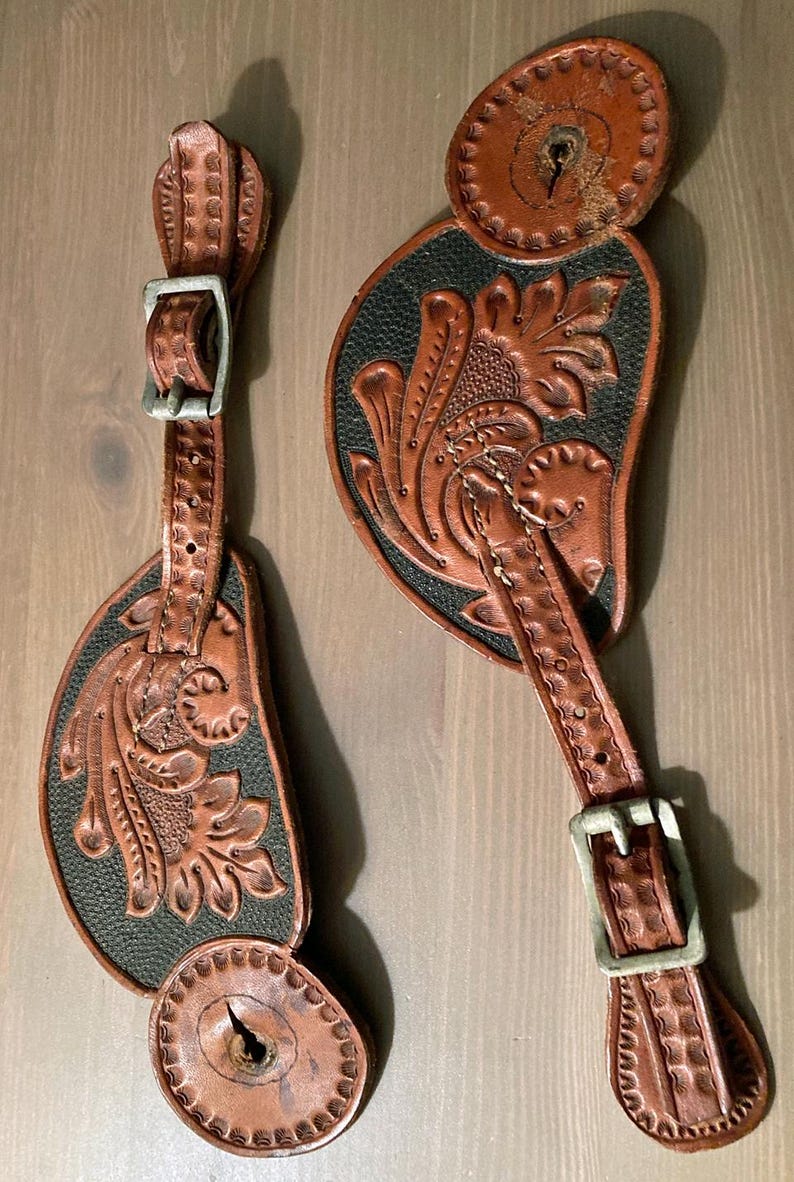 1940s Hand Carved Dove Wing Spur Straps - Etsy