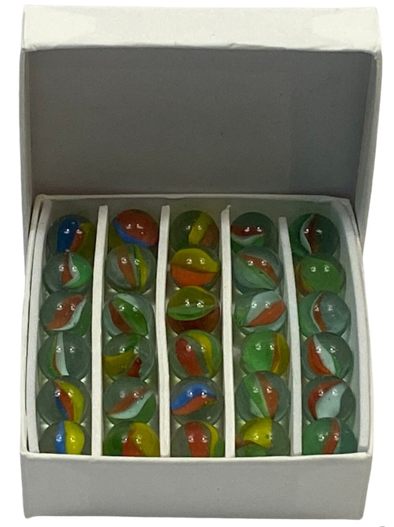 PEEWEE Marbles Lot - Boxed Set 30 Japanese CAT EYE Marbles - 15/32" - Etsy