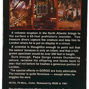 GORGO (1961) - Monster Movie - Cult Classic - VHS Tape - VCI Home Video ...