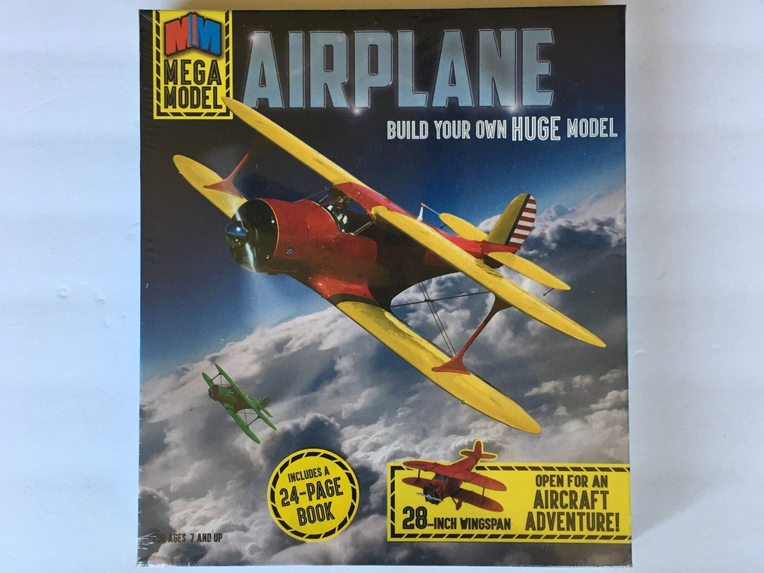 Mega Model AIRPLANE Kit and 24 Page Aircraft Fact Book - Unopened Craft ...