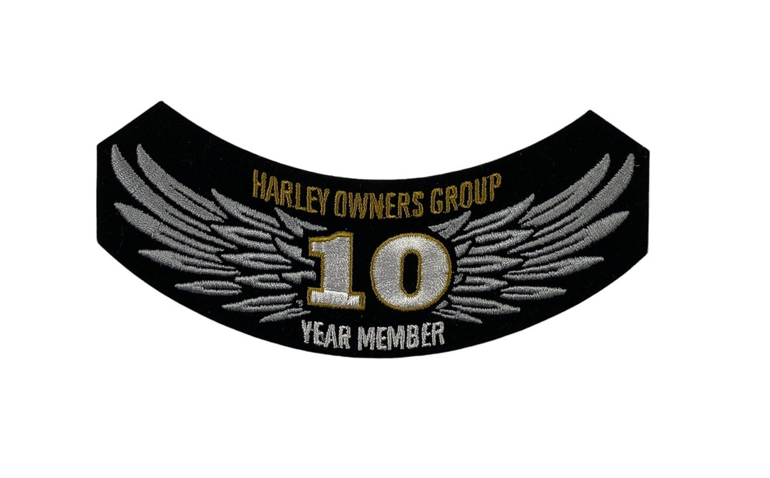 Harley Davidson HOG Motorcycle Patch - Harley Owners Group 10 Year ...