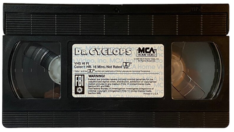 DR. CYCLOPS VHS Tape - 1940 Science Fiction Classic - Mad Scientist - Etsy