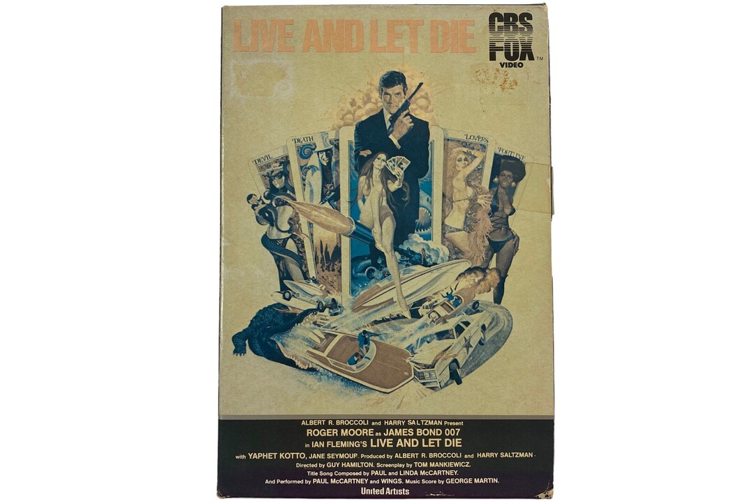 Live and Let Die VHS Tape James Bond 007 CBS/FOX Rare Drawer Box ...