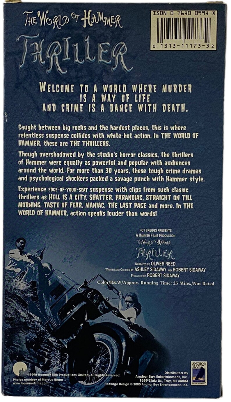 The WORLD of HAMMER Thriller VHS Home Movie Anchor Bay - Etsy