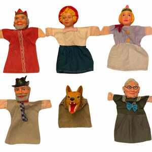 Hand Puppets Lot of 6 Vintage 1950's Made in Hong Kong Pretend Play - Etsy
