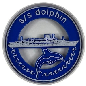 SS DOLPHIN Plastic Coaster Set Vintage Cruise Ship Souvenir - Etsy