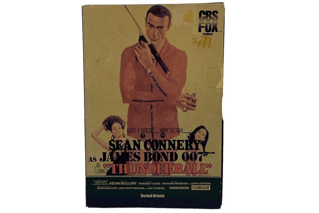 THUNDERBALL James Bond 007 VHS Tape Cbs/fox Rare Drawer Box Edition ...