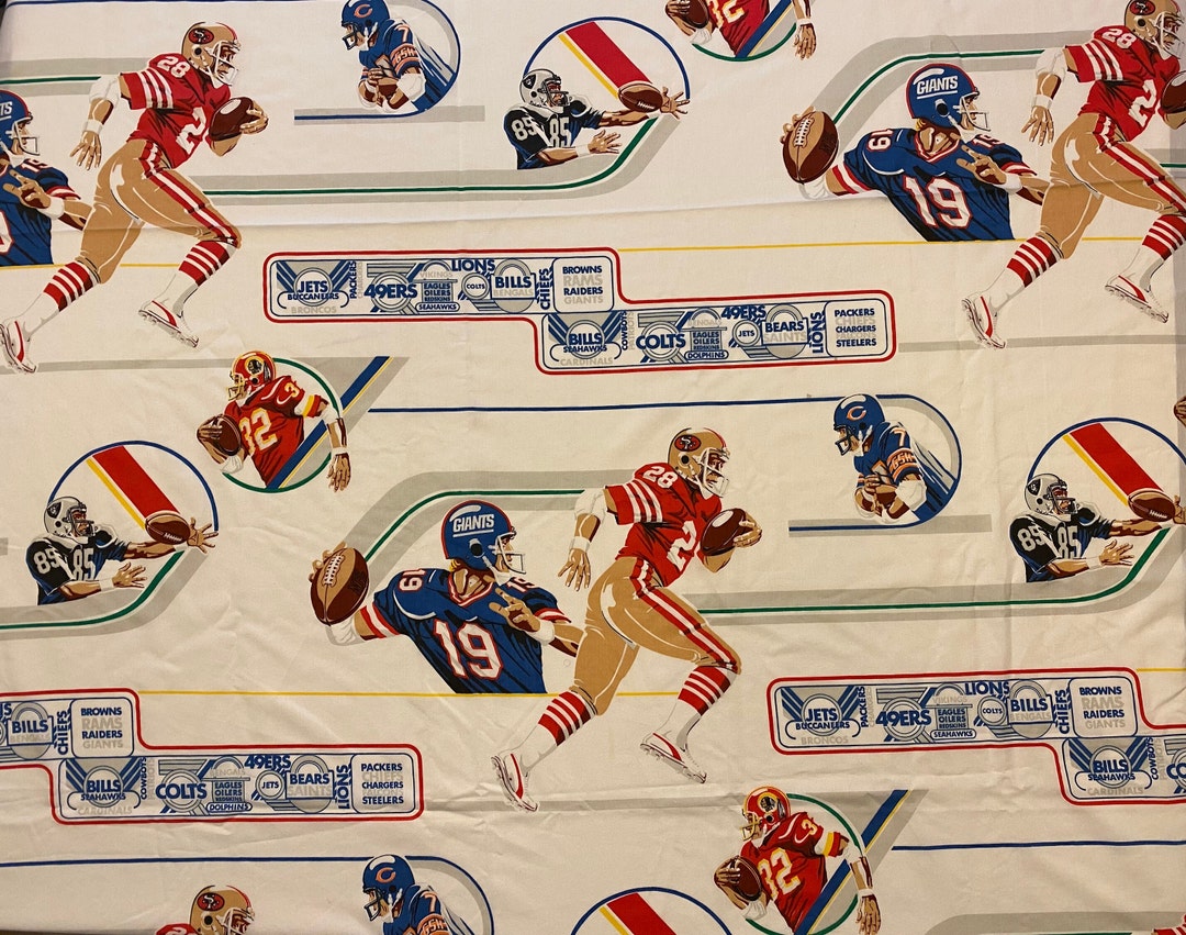 1980's NFL Football Teams FULL FLAT Sheet - Jets, Eagles, 49ers ...