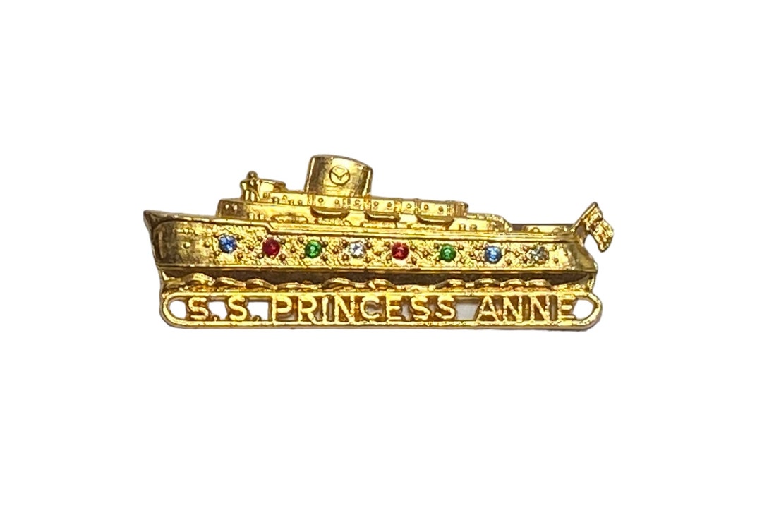 SS PRINCESS ANNE Souvenir Gold Tone Pin - Vintage 1930's - Etsy
