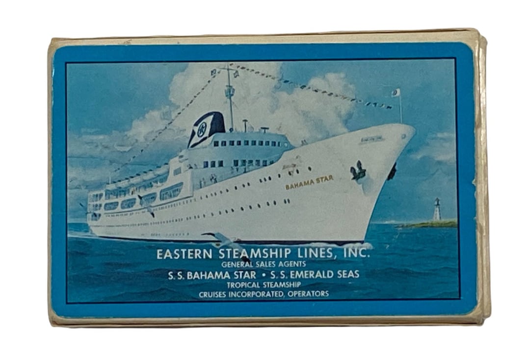 Eastern Steamship Lines Playing Cards - SS Bahama Star SS Emerald Seas ...