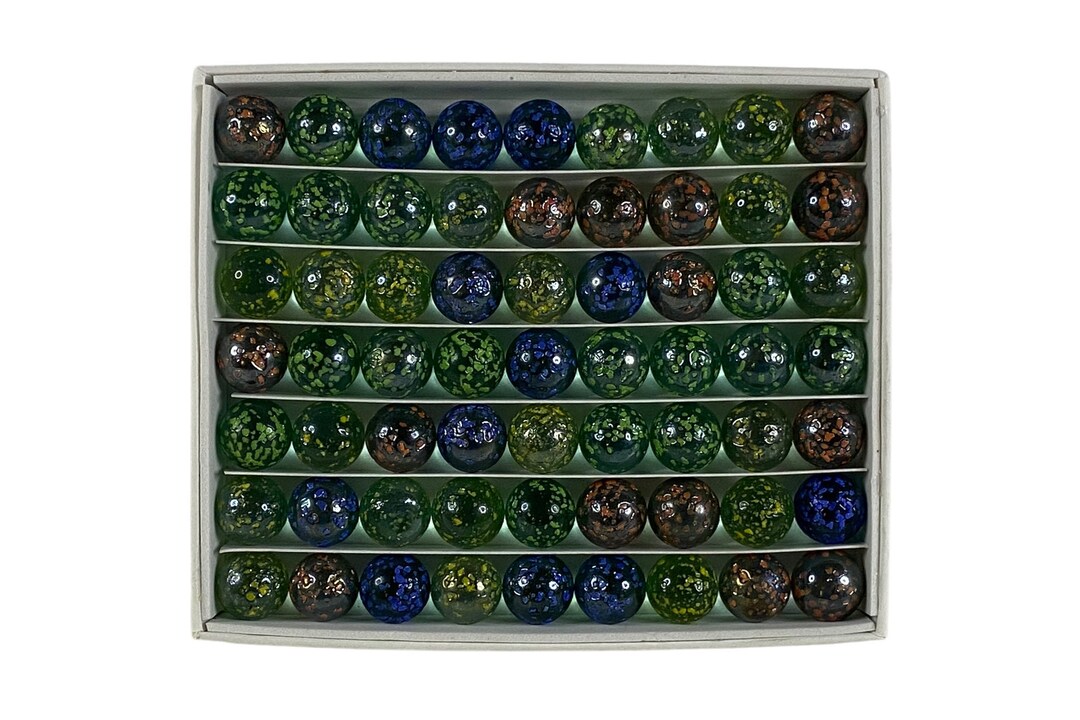 Speckled IMPERIAL Marble Lot - Boxed Set of 63 Collector Quality ...