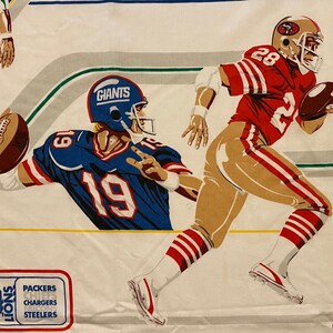 1980's NFL Football Teams FULL FLAT Sheet - Jets, Eagles, 49ers ...