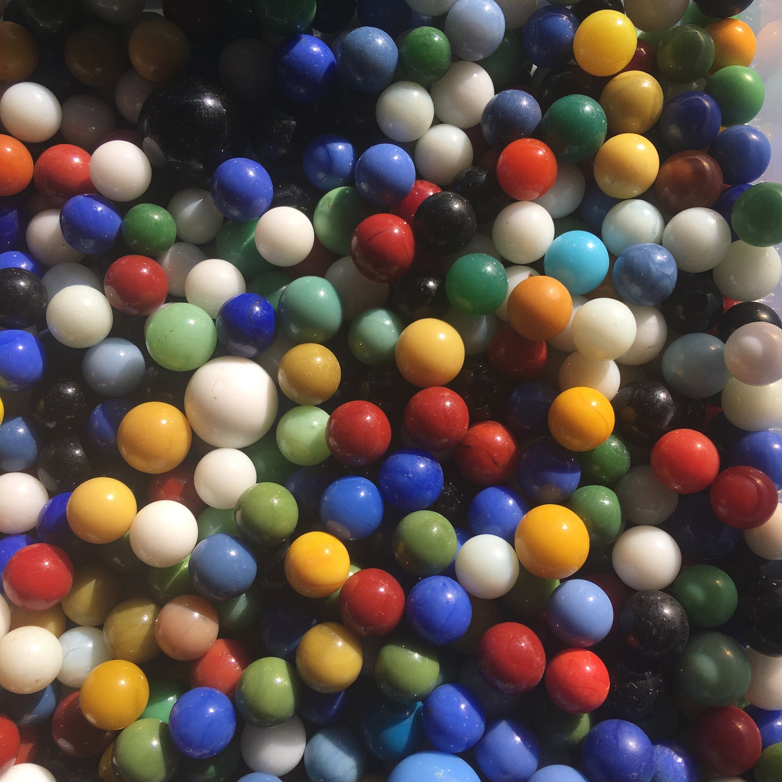 Game Marbles Random Lot of 30 Vintage Solid Color Machine | Etsy