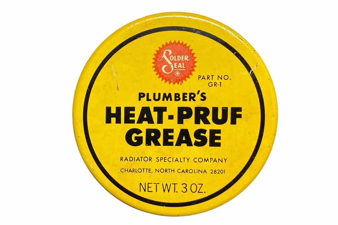 Plumber's HEAT-PRUF GREASE Tin - Vintage Advertising - 1960's - Etsy