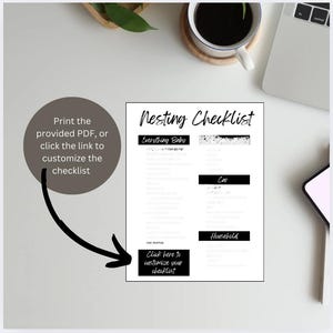 Customizable Nesting Checklist for Babys Arrival Comprehensive Baby ...