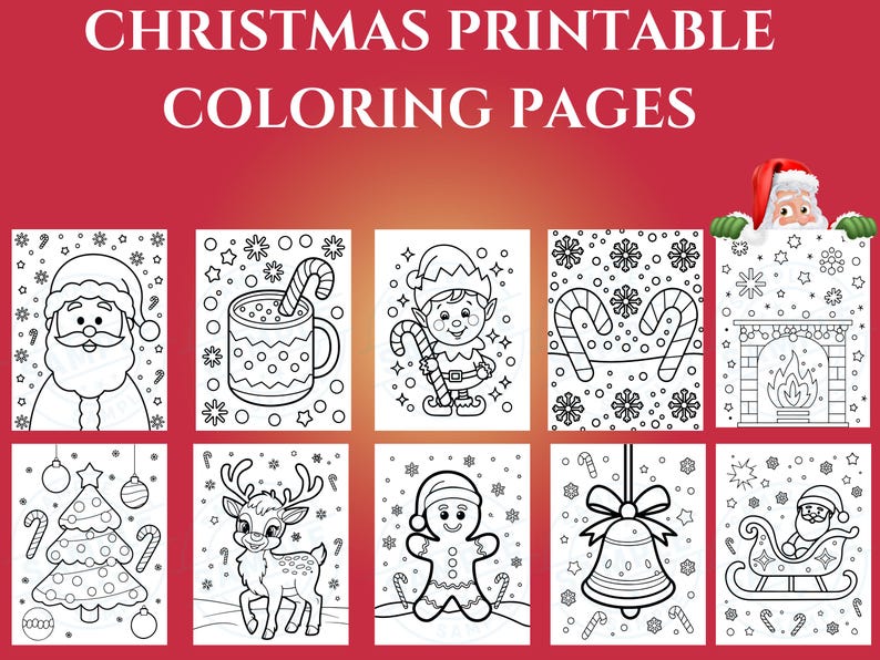 10 Printable Christmas Coloring Pages for Kids | Festive Holiday ...