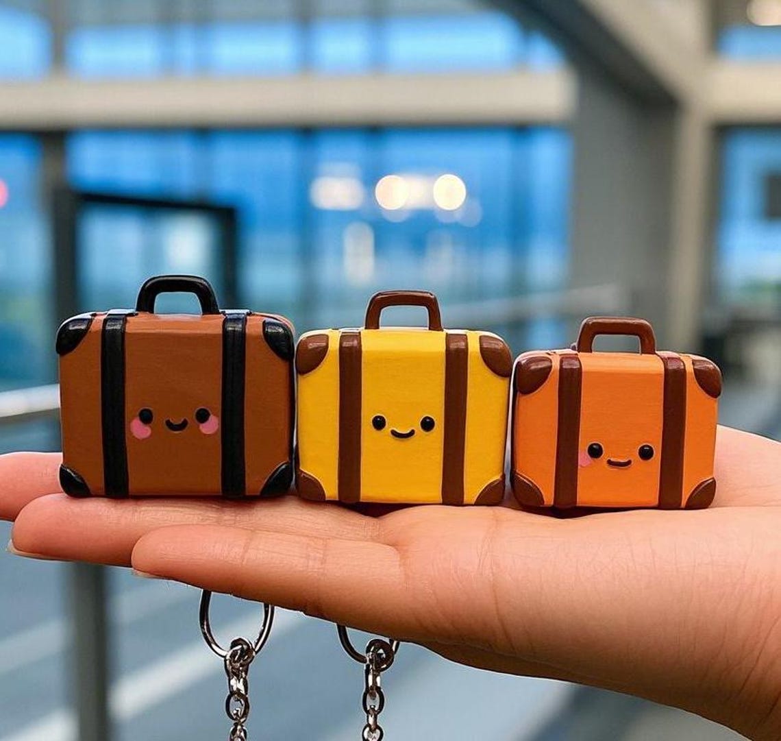 Miniature Polymer Clay Suitcase | Cute Travel Luggage Charm | Handmade ...