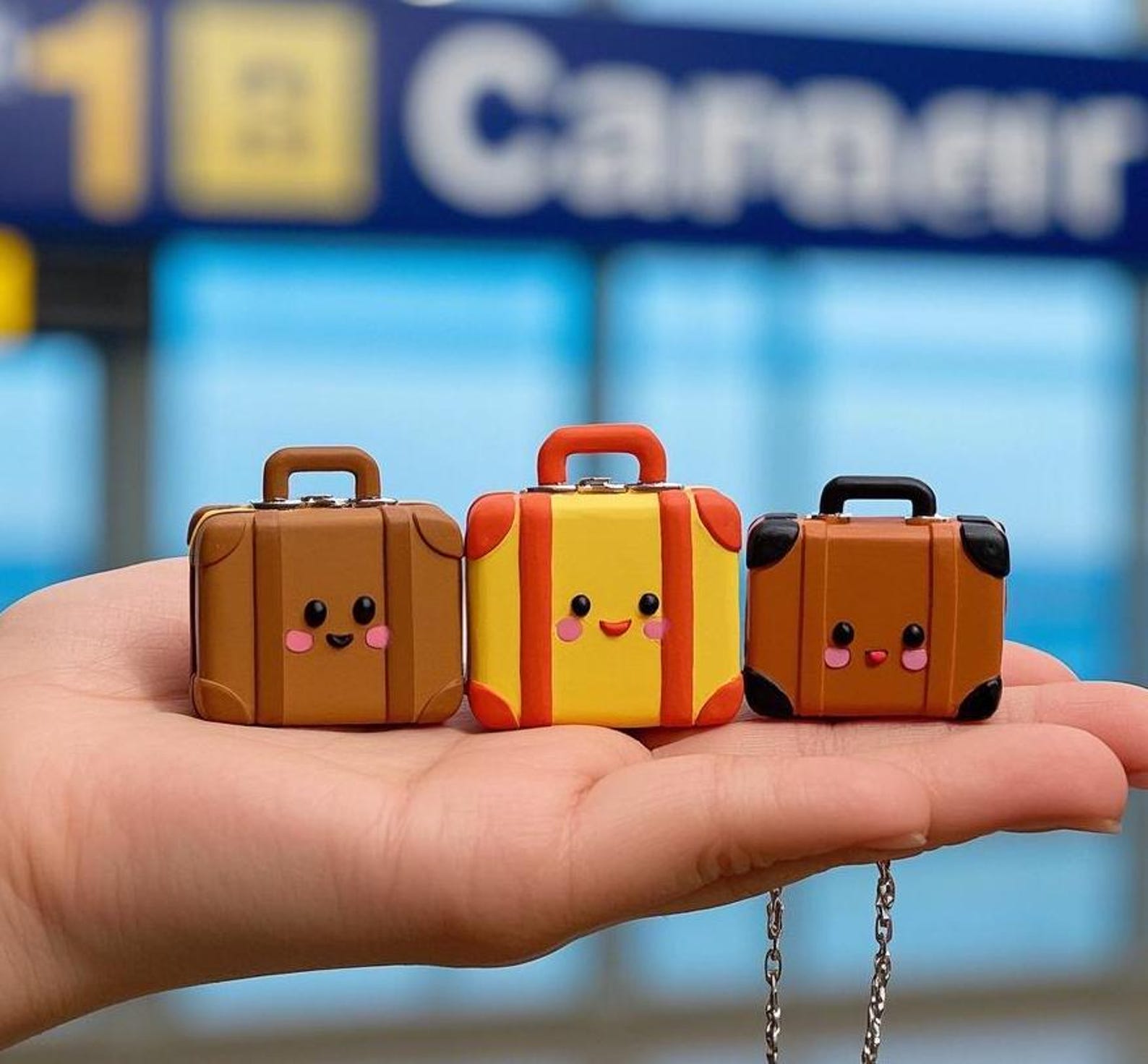Miniature Polymer Clay Suitcase | Cute Travel Luggage Charm | Handmade ...