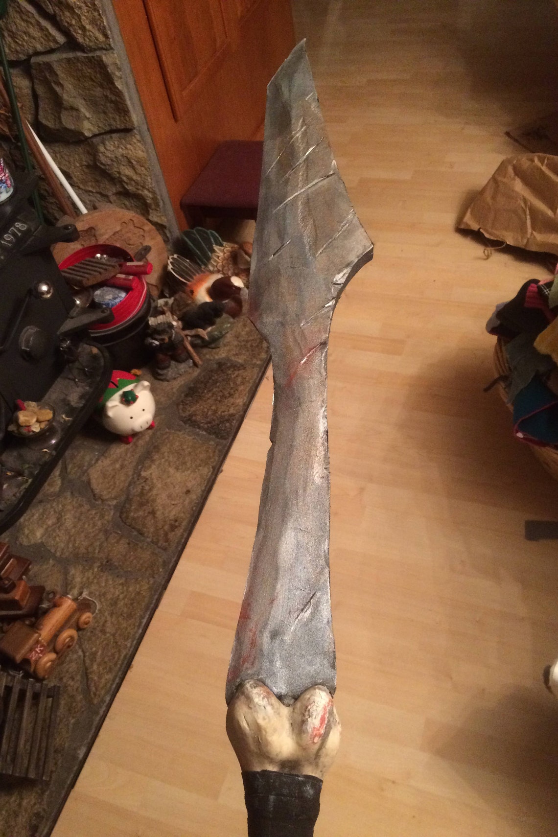 Cosplay Handmade Foam Sword With Faux Bone and Leather Handle - Etsy