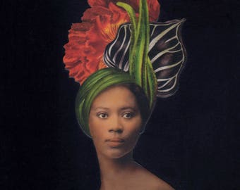 Isoba Handmade Collage Edition Hand Painted Background Printed With ...