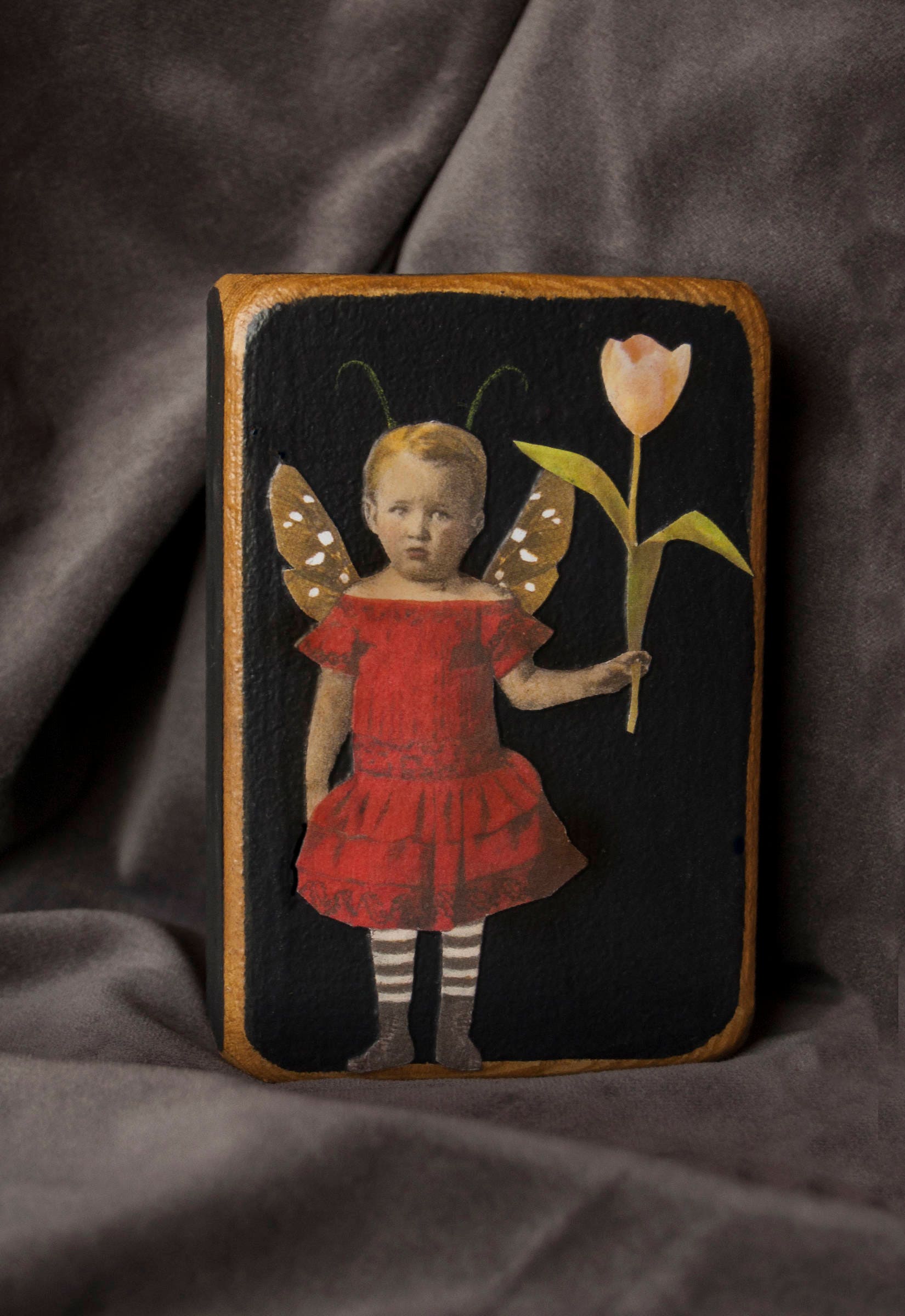 Pippa Handmade Collage Edition Hand Painted Background Printed With ...