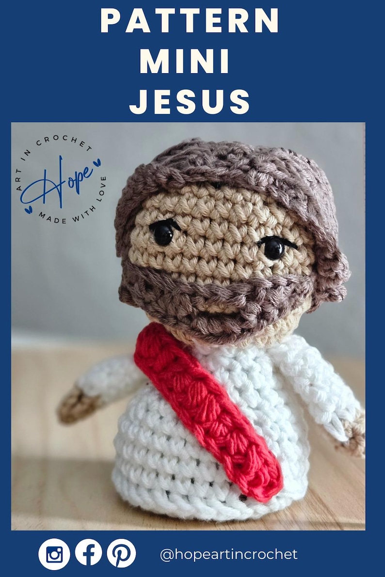 Jesus Christ Amigurumi Crochet Pattern, Christian Doll - PDF Pattern ...