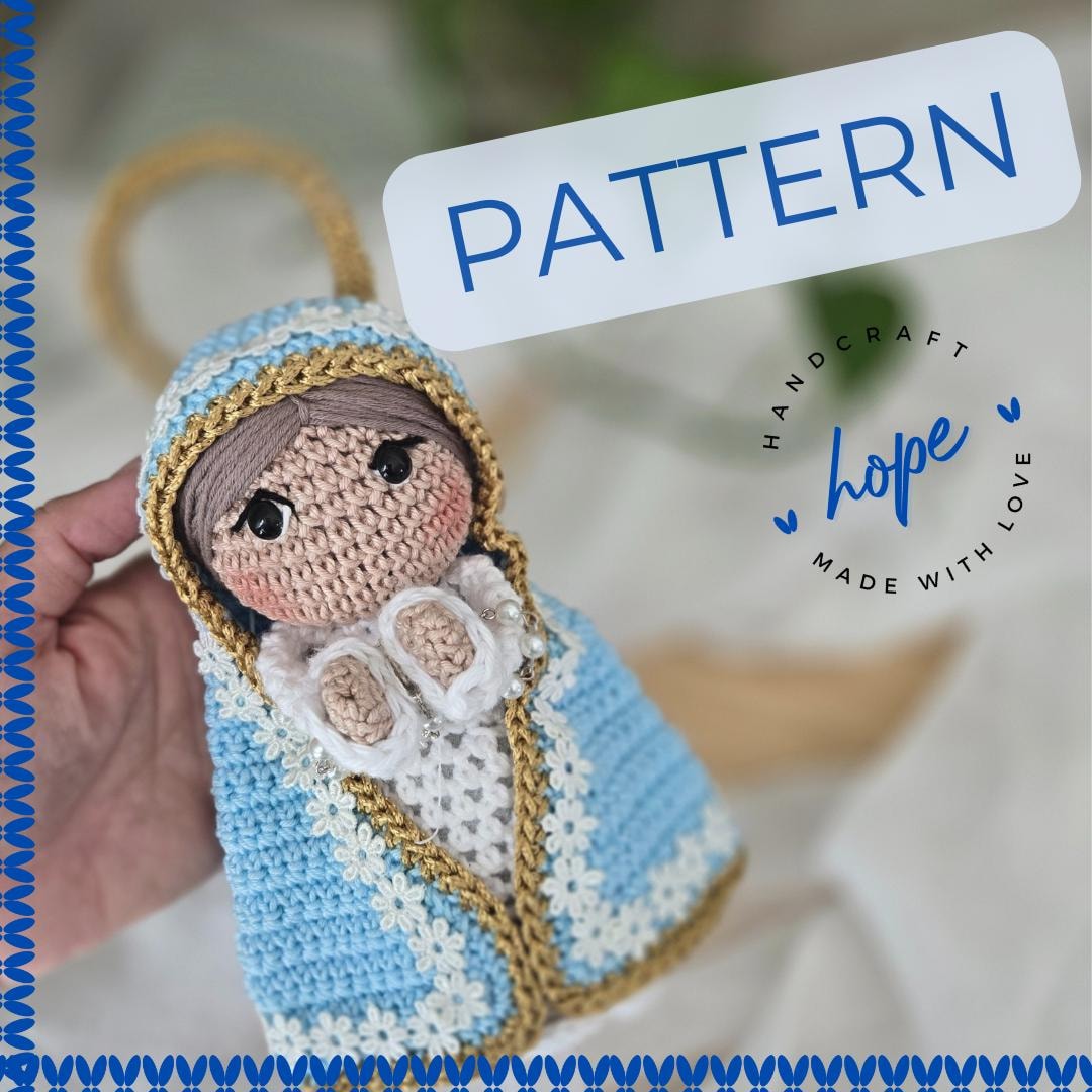 Virgin Mary Amigurumi Crochet Pattern, Blessed Mary Doll - PDF English ...