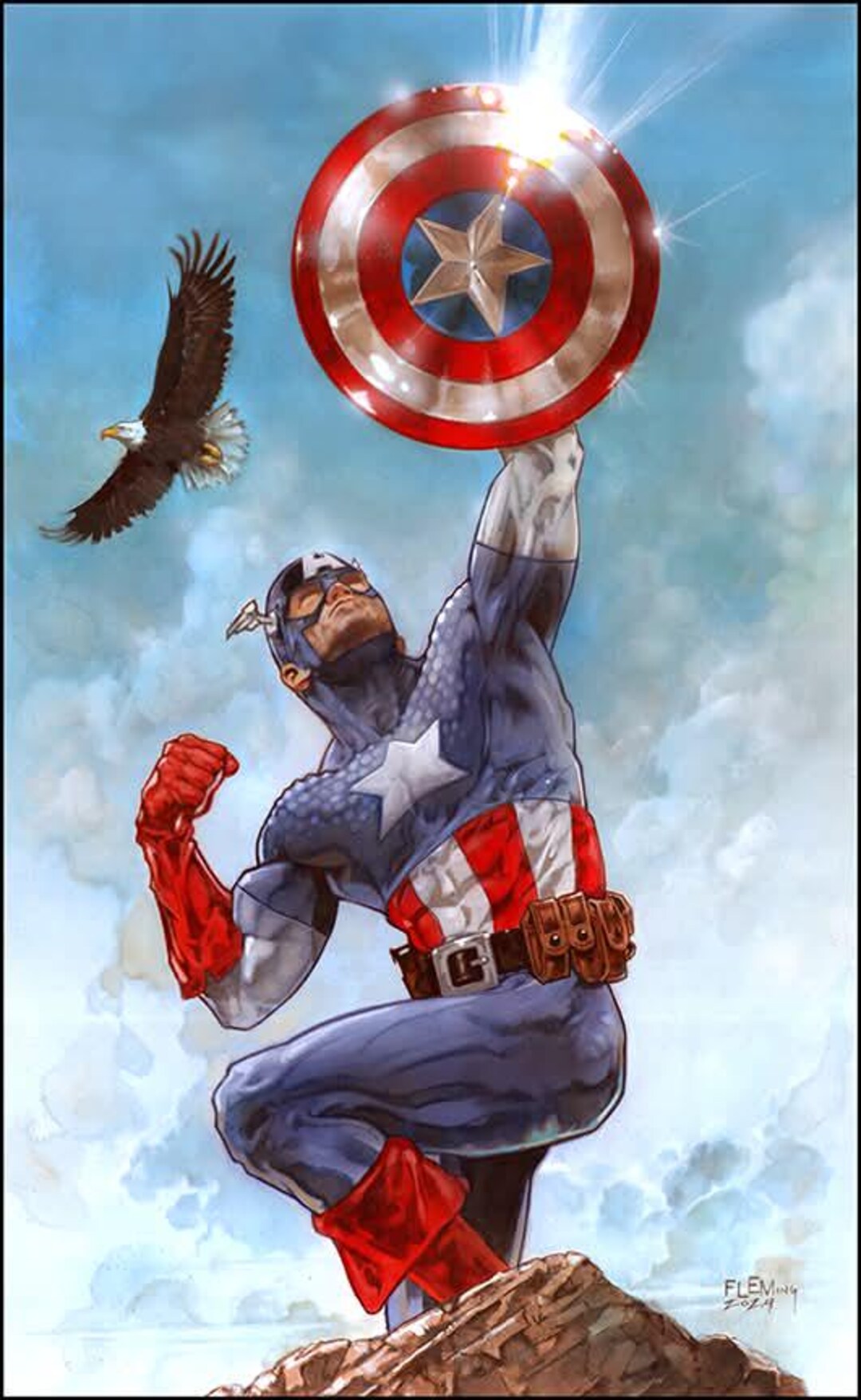 Captain America Signed Print - Etsy