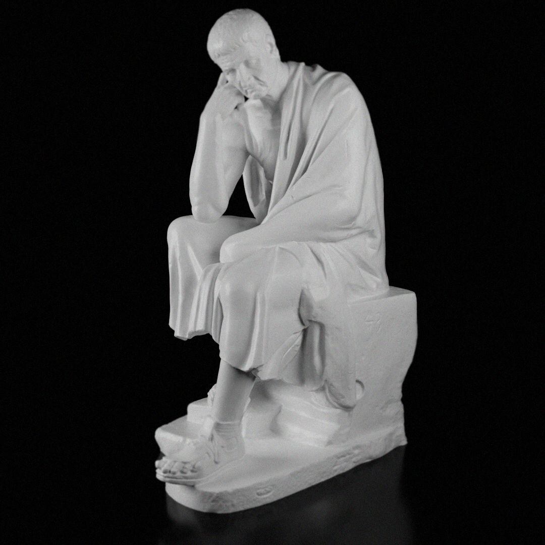 Seated Philosopher Statue | Ancient Greek Sculpture, Philosopher ...