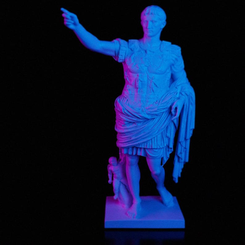 Augustus of Prima Porta, Roman Sculpture, Roman Art, 3D Printed Statue ...