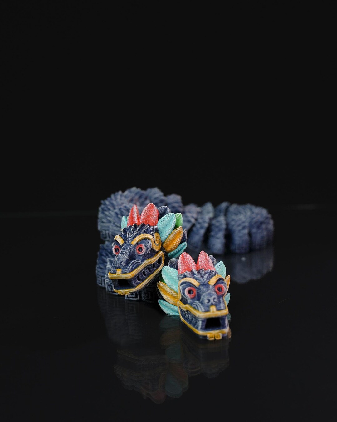 Quetzalcoatl Two Headed Dragon - Aztec Art | 3D Printed Sculpture ...
