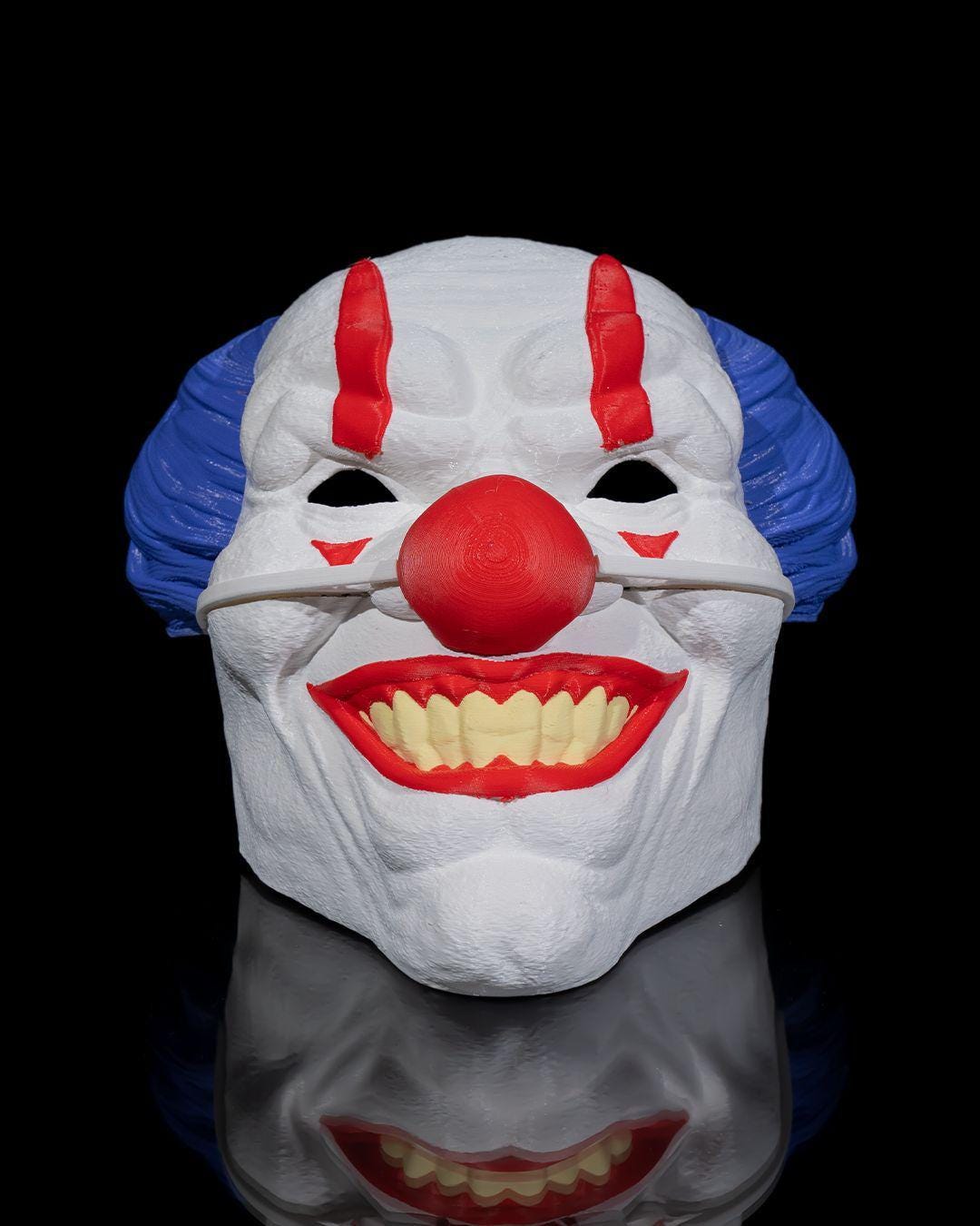 Wearable Evil Clown Mask | Horror Costume Accessory | Dark Circus ...