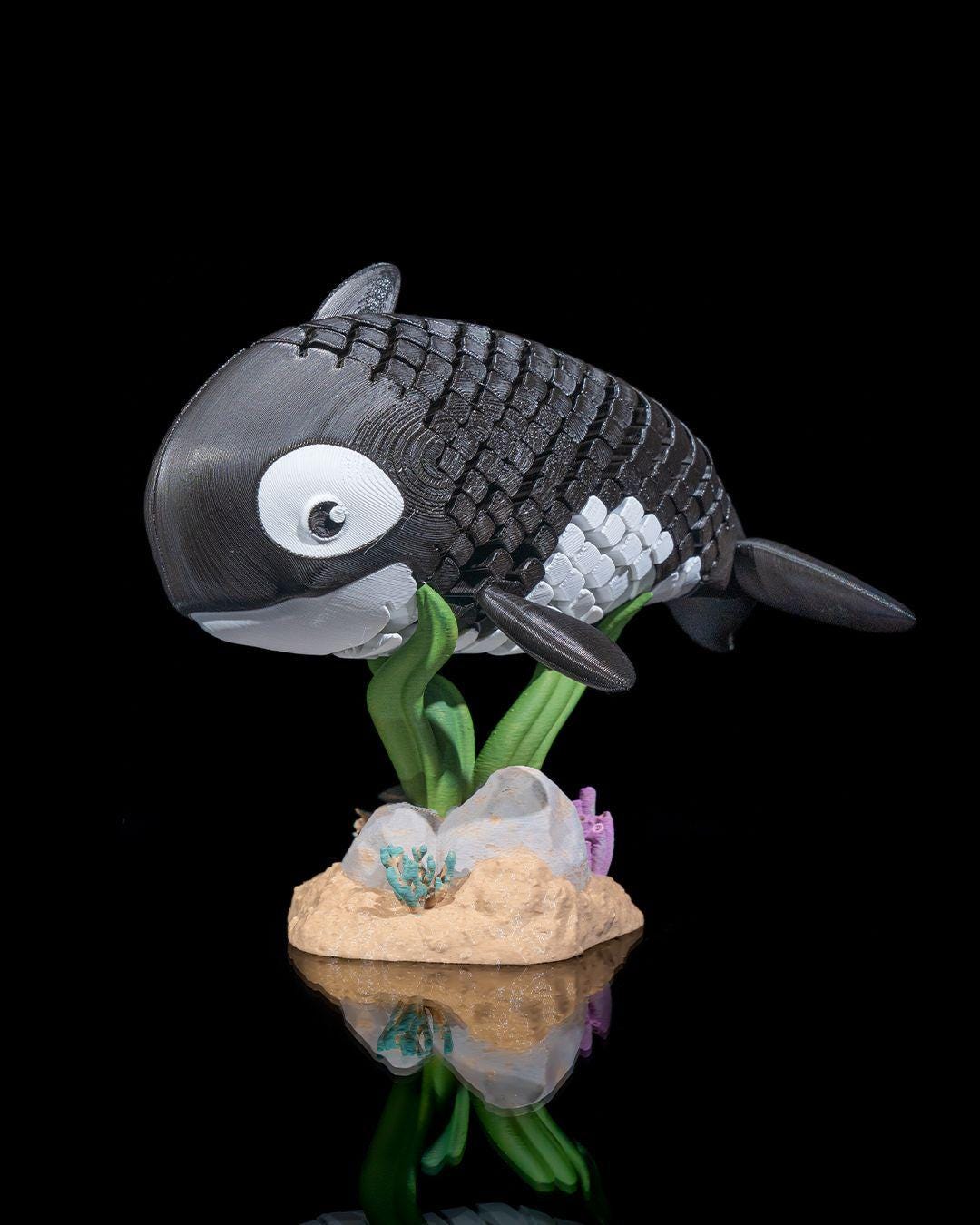 Oscar the Orca | 3D Printed Whale Toy, Tabletop Game Piece, Fisherman ...