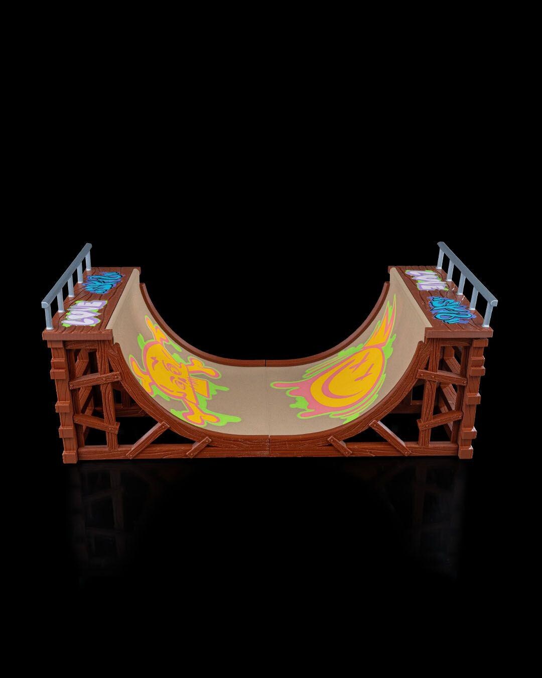 Half-pipe - Mini Skate Park Ramp | 3D Printed Skateboard Toy, Tabletop ...