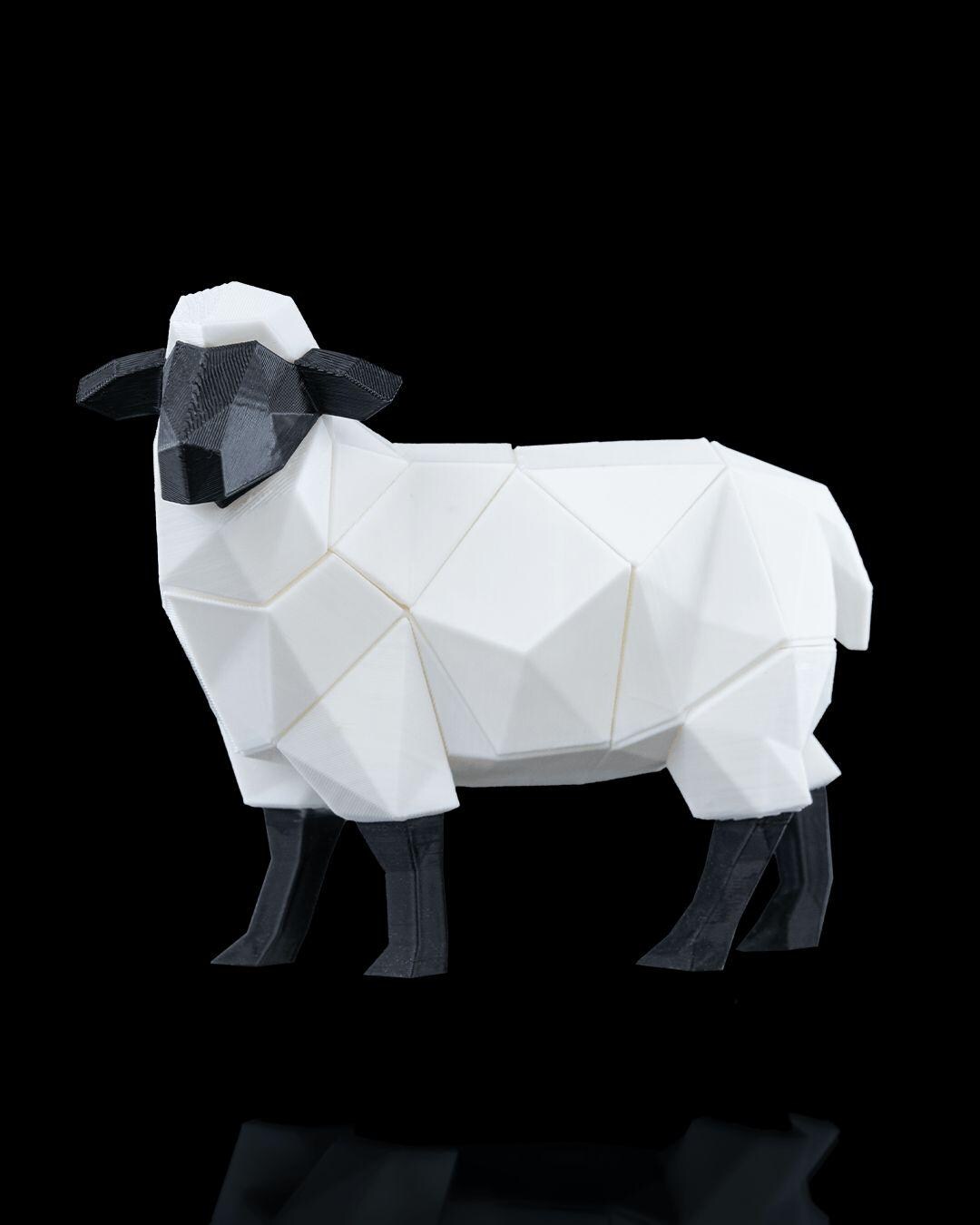 Low Poly Sheep - Minimalist 3D Printed Sheep Toy | Tabletop Game ...