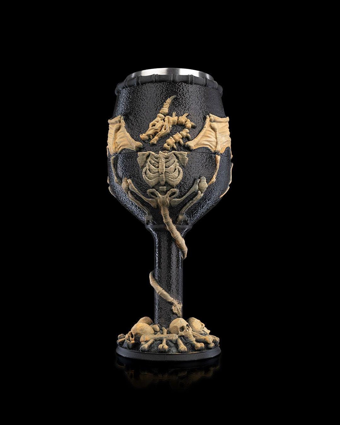 Skeletal Chalice Thirst Quencher | Fantasy Goblet, Unique Drinkware, Gothic Decor, Household ...