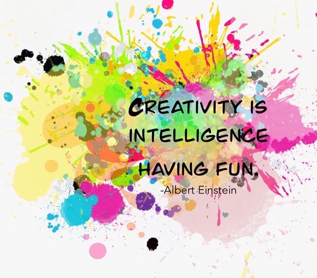 CREATIVITY QUOTE PRINT & Sticker | Creativity Quote | Splatter Paint ...