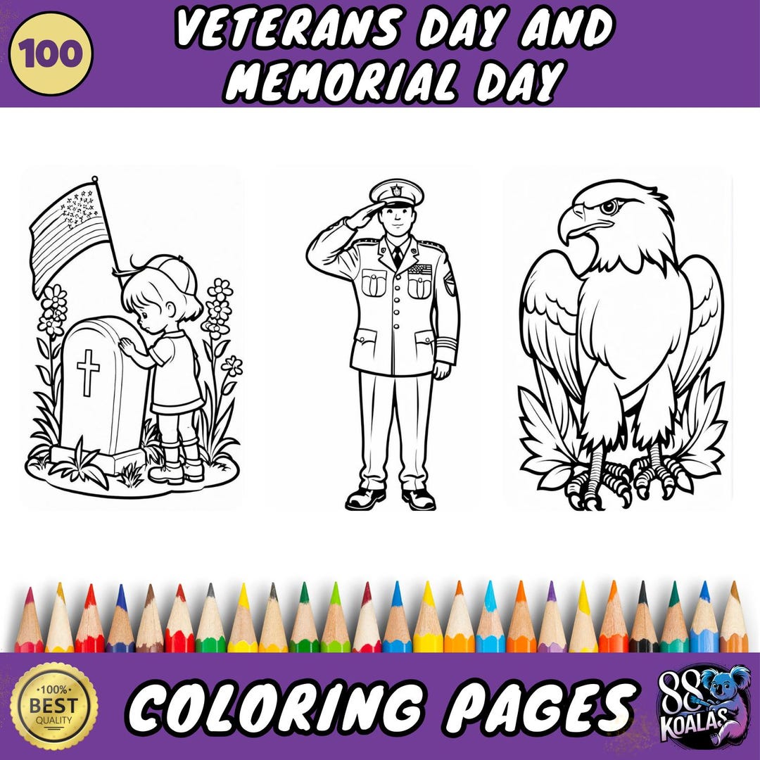 100+ Veterans Memorial Day Coloring Pages, Fun for Teens + Adults ...