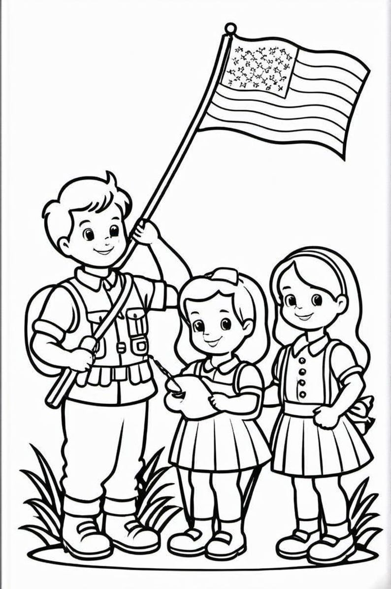 100+ Veterans Memorial Day Coloring Pages, Cute Fun for Kids, Activity ...