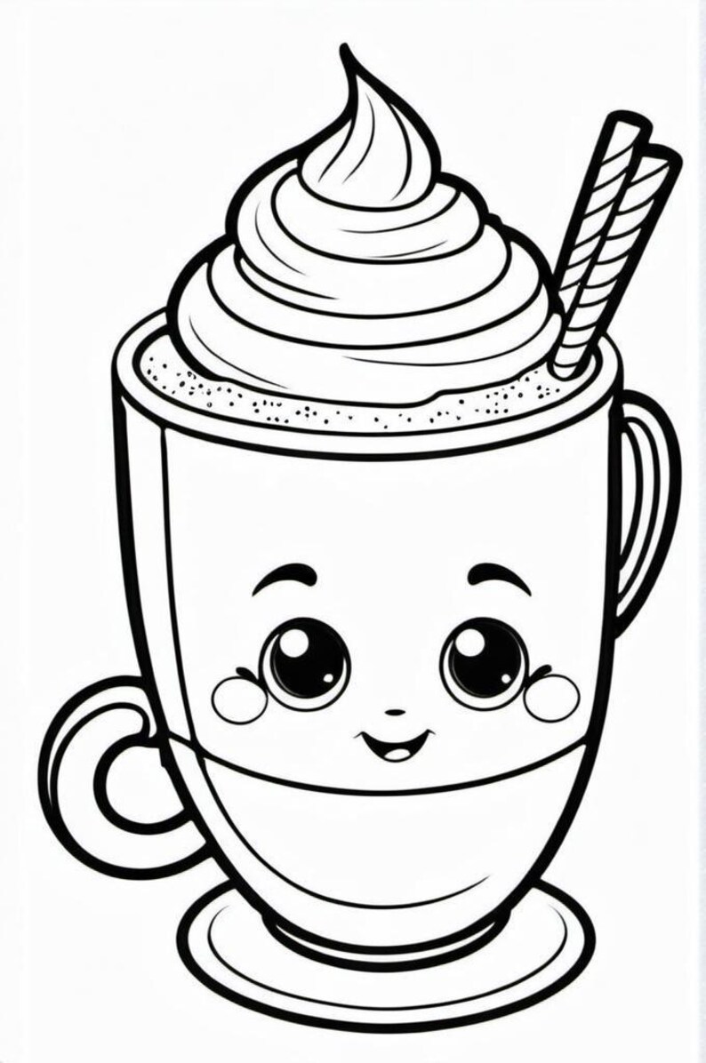 100+ Kawaii Christmas Coloring Pages, Cute Fun for Kids + Adults ...