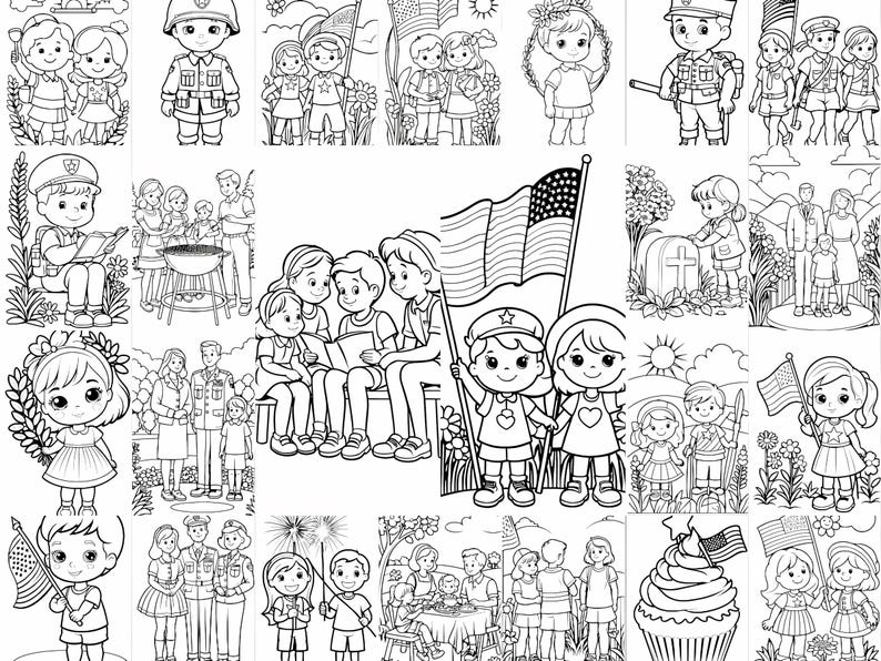 100+ Veterans Memorial Day Coloring Pages, Cute Fun for Kids, Activity ...