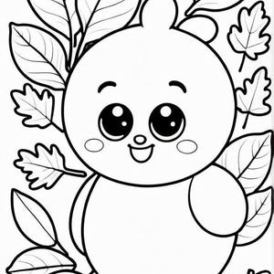 100+ Kawaii Thanksgiving Coloring Pages, Cute Fun for Kids + Adults ...