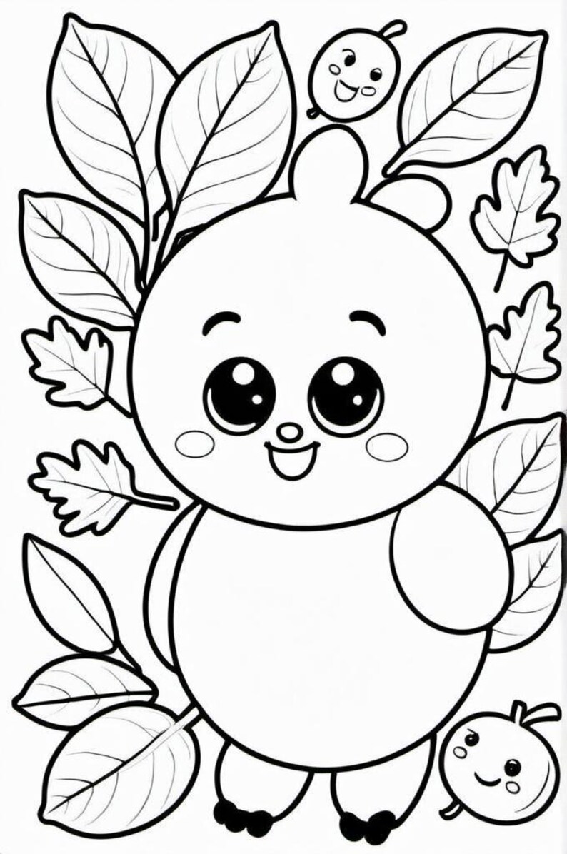 100+ Kawaii Thanksgiving Coloring Pages, Cute Fun for Kids + Adults ...