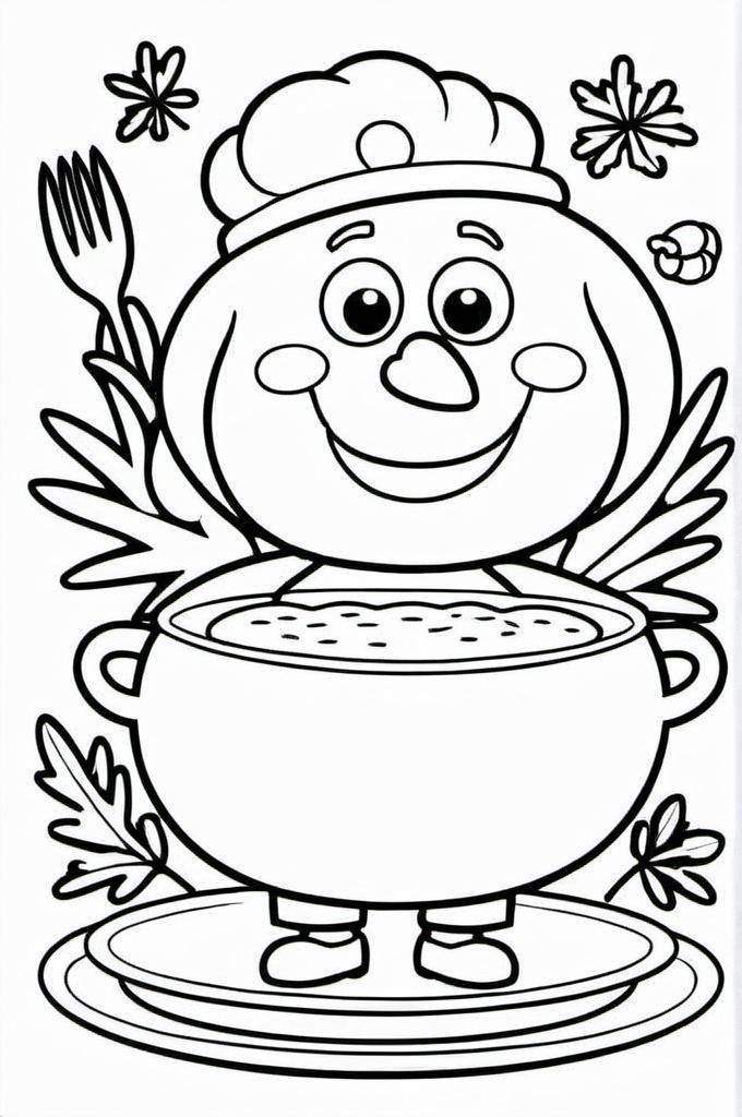 100+ Kawaii Thanksgiving Coloring Pages, Cute Fun for Kids + Adults ...